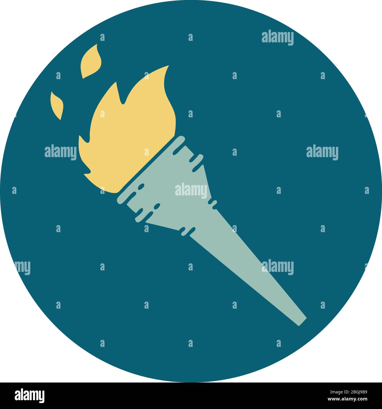 iconic tattoo style image of a lit torch Stock Vector Image & Art - Alamy