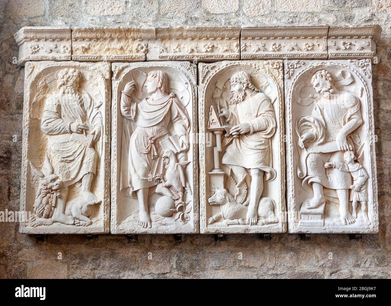 Mont st Michel, Normandy, France - October 30, 2014: 16th century bas ...