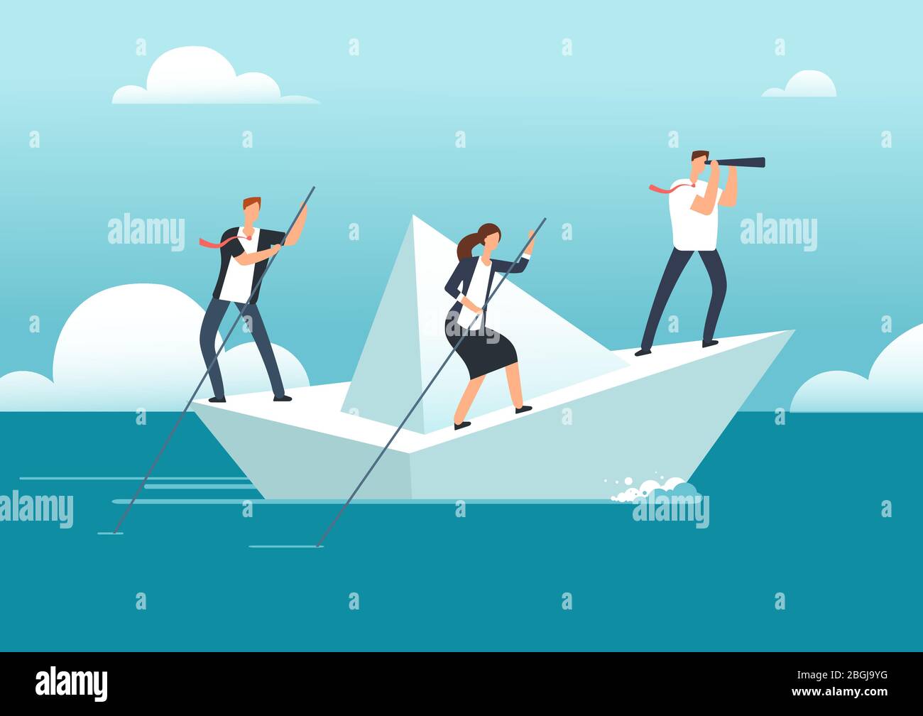 Sailing metaphor Stock Vector Images - Alamy