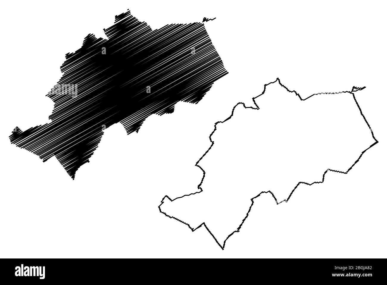 Gyor City (Hungary, Gyor-Moson-Sopron County) map vector illustration ...