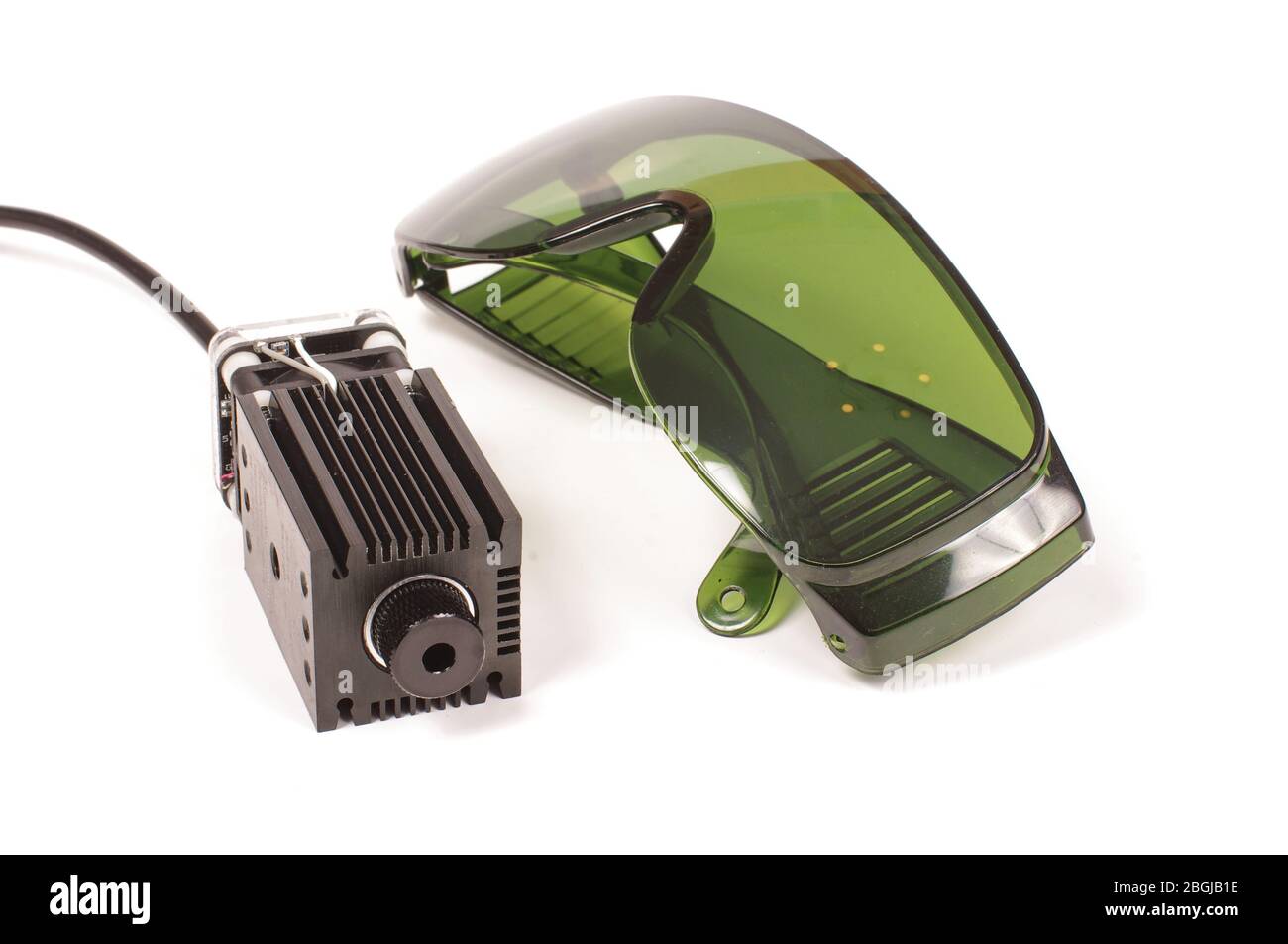 Safety green glasses for protection from laser radiation and high power ...