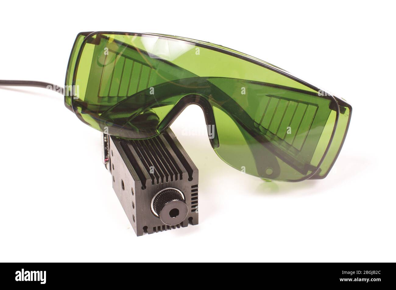 Safety green glasses for protection from laser radiation and high power ...