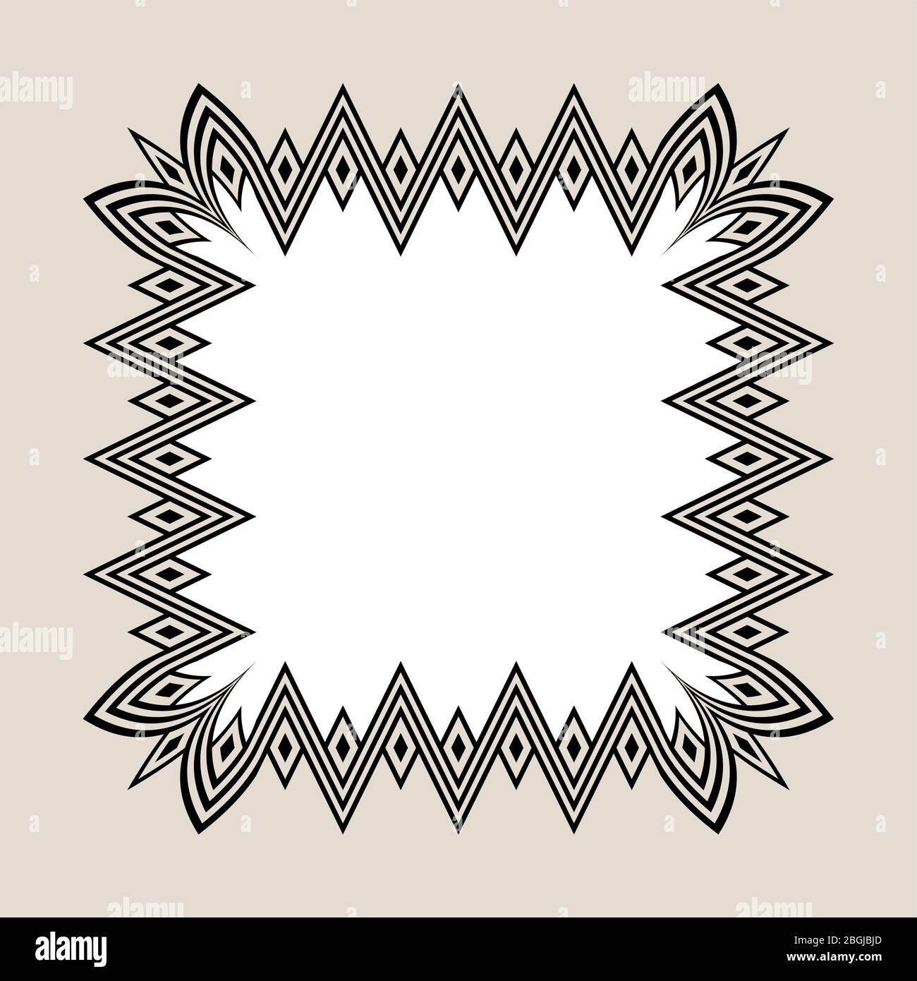 American ethnic indigenous square border frame set Stock Vector Image ...