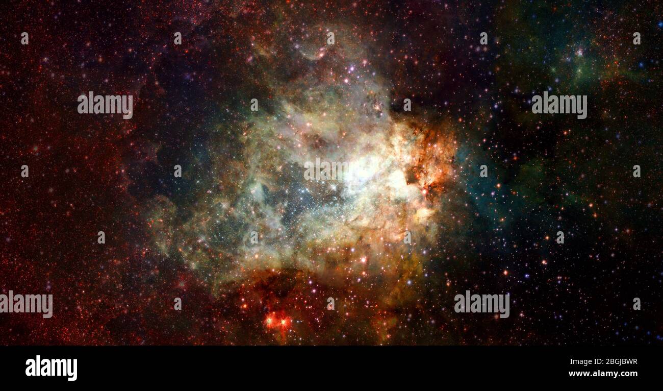 Galactic background. Elements of this image furnished by NASA Stock ...