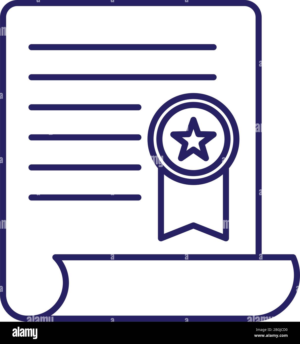 Graduation diplom with seal stamp line style icon vector design Stock ...