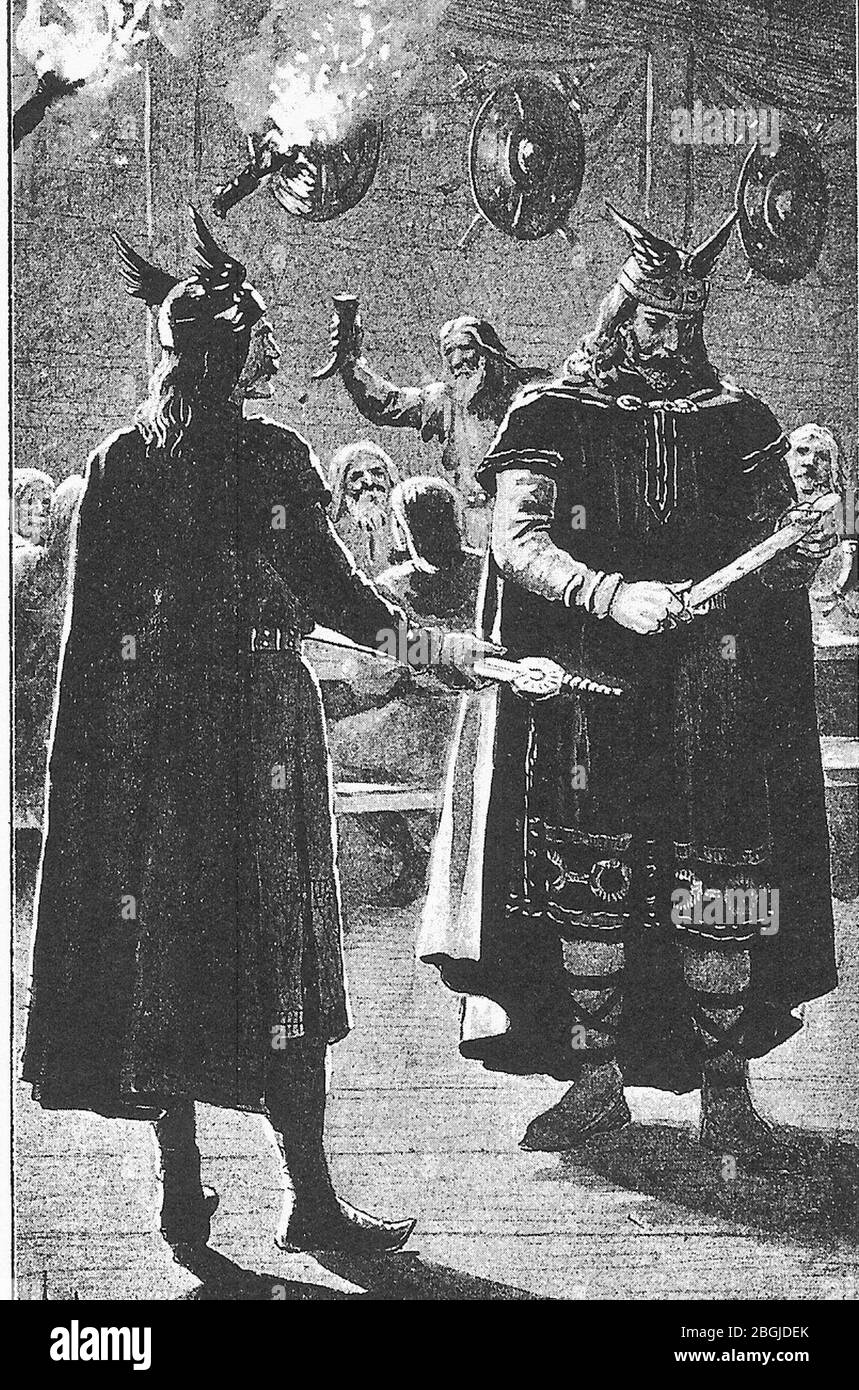 Hjörvard and Rolf krake Stock Photo - Alamy