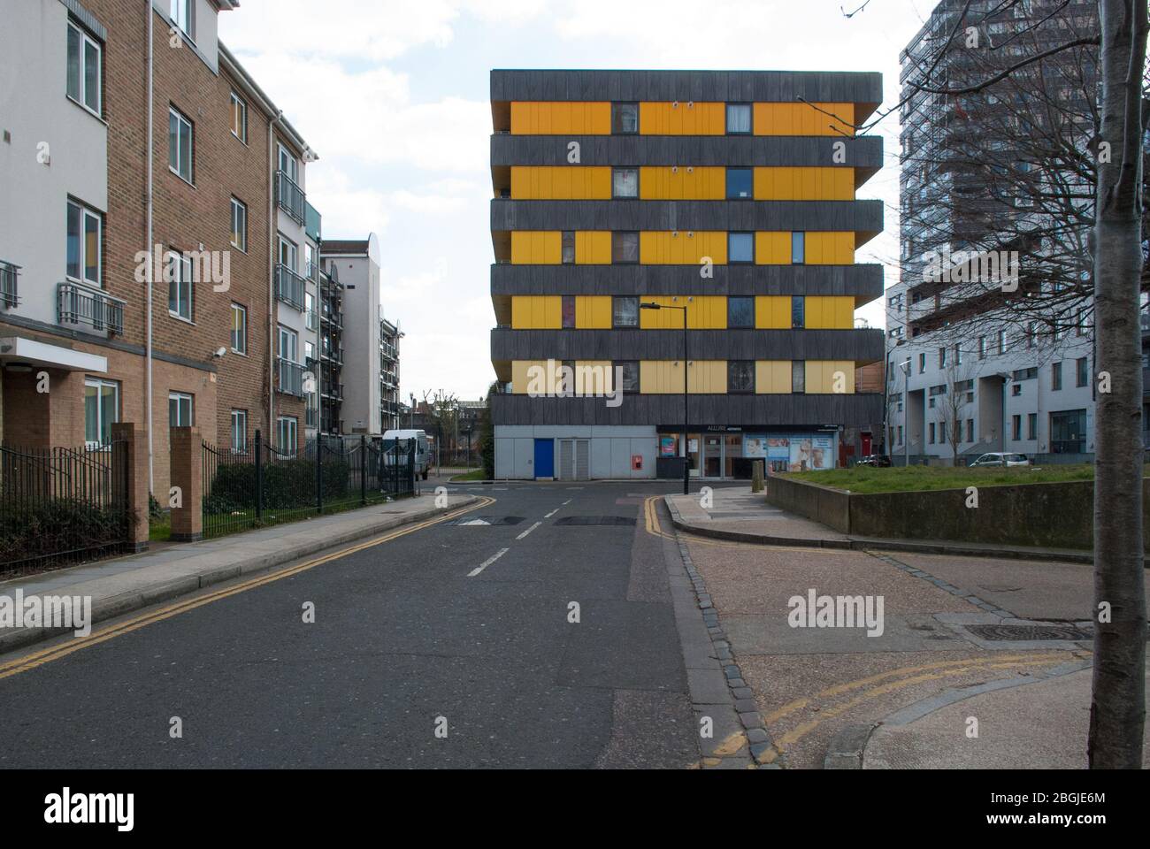 Yellow Black Affordable Housing Tarling Estate, Tarling Street, London ...