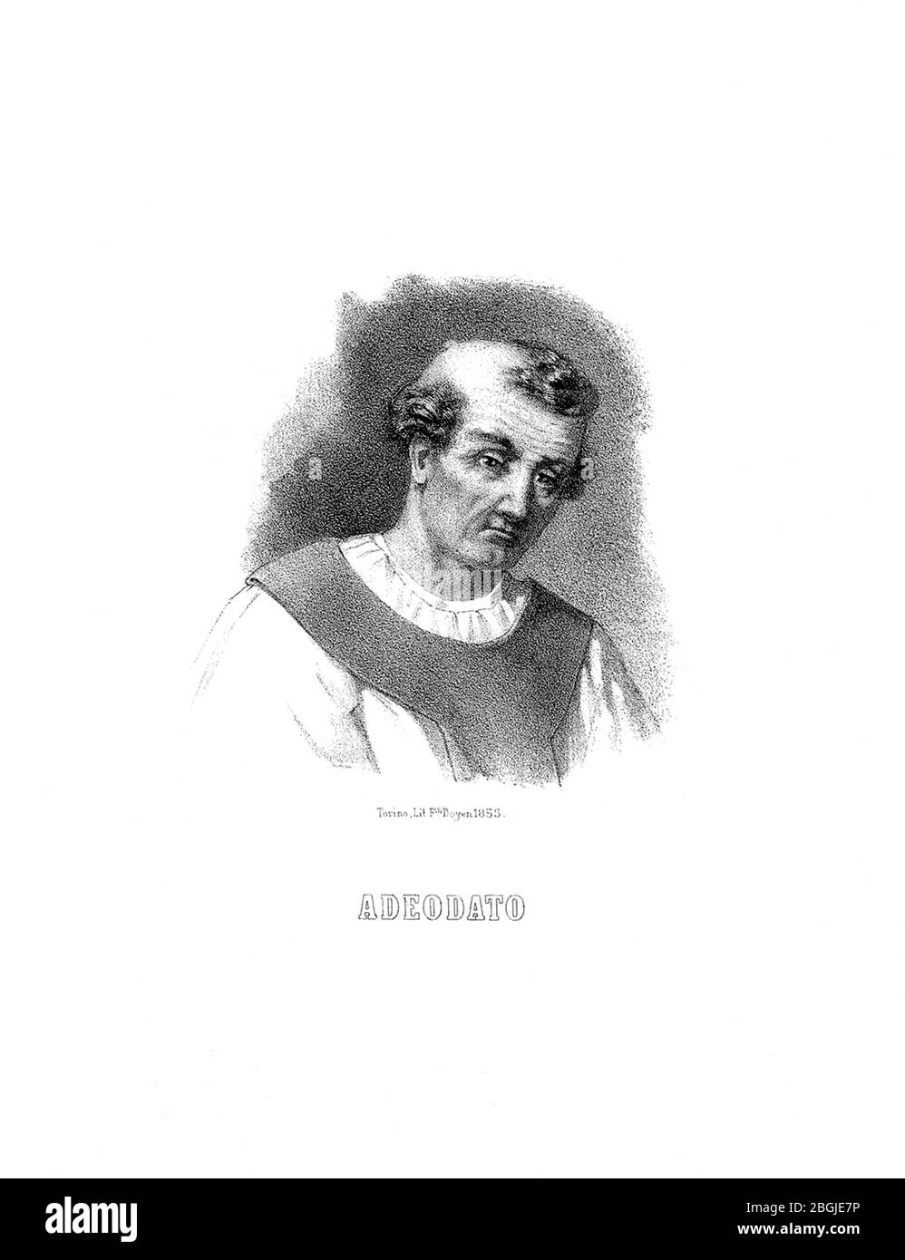 676 ca, ITALY : The italian Pope ADEODATO II ( dead 676 A.C ...