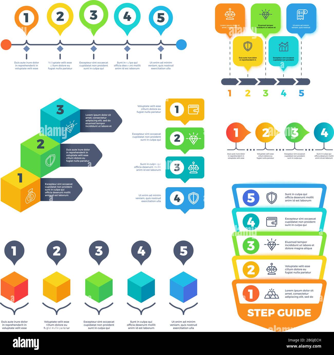 Infographic diagrams. Strategy finance charts for business presentation ...