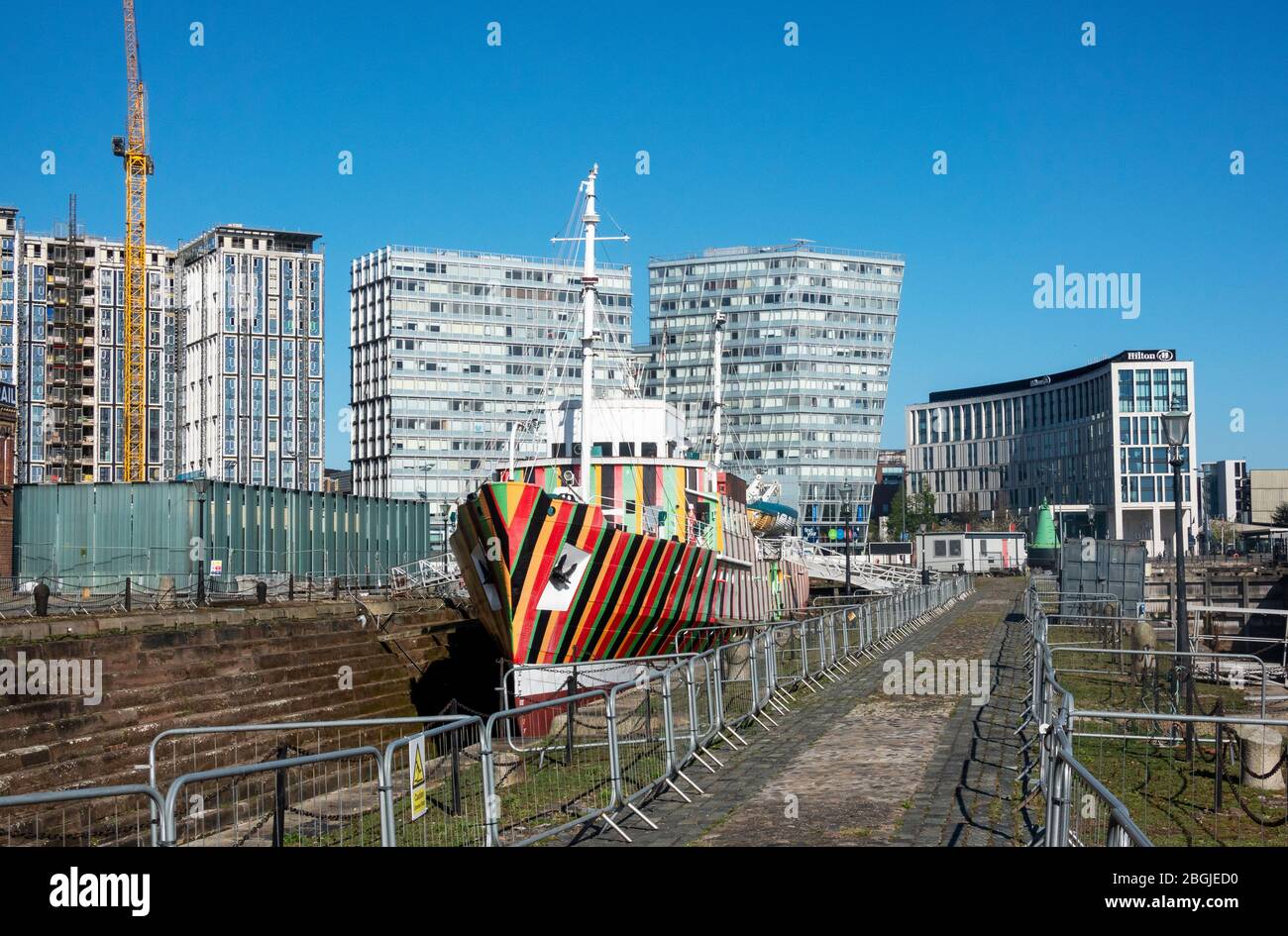 The Dazzle Ship Edmund Gardner in Canning Dock, Liverpool. First dry ...