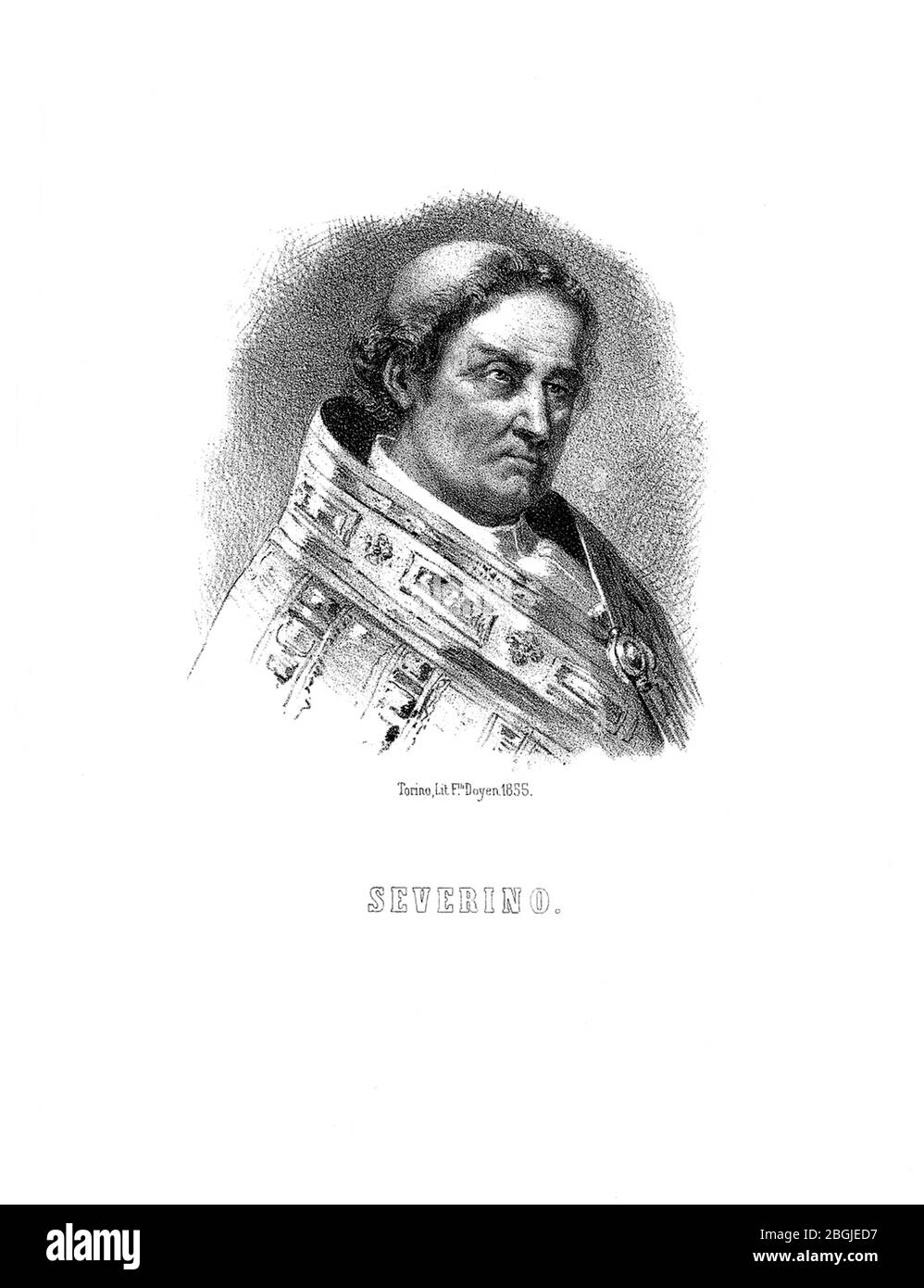 640 c. AC , ROMA , ITALY : The Pope SEVERINO ( dead 640 A.C ...