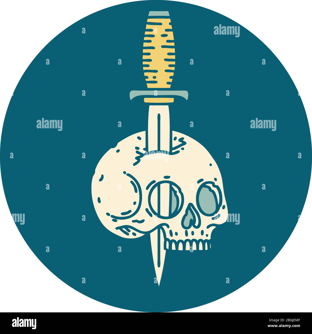 iconic tattoo style image of a skull Stock Vector Image & Art - Alamy