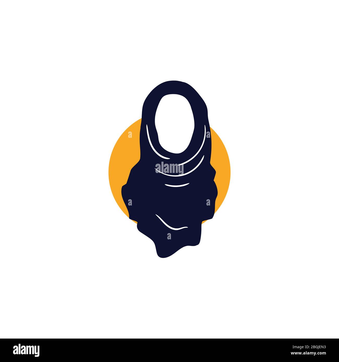 woman hijab muslim vector graphic design isolated Stock Vector Image ...