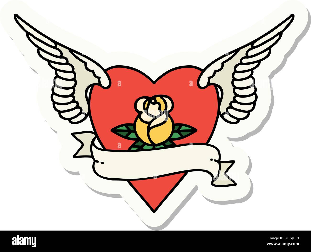 Heart With Wings And Roses
