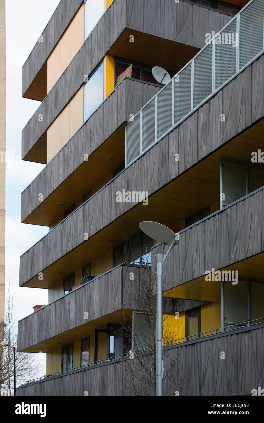 Yellow Black Affordable Housing Tarling Estate, Tarling Street, London ...
