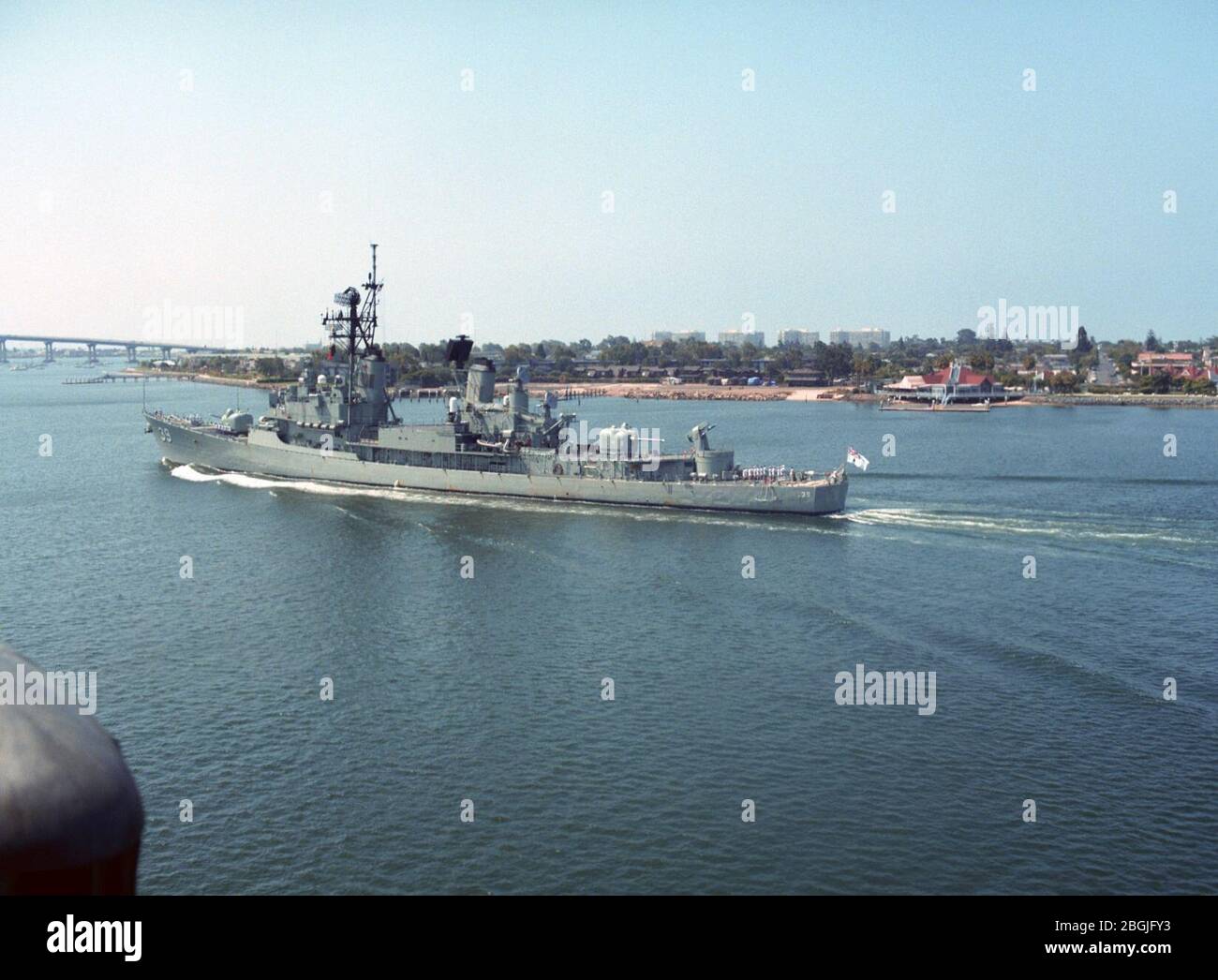 HMAS Hobart (D39) aft port view Stock Photo - Alamy