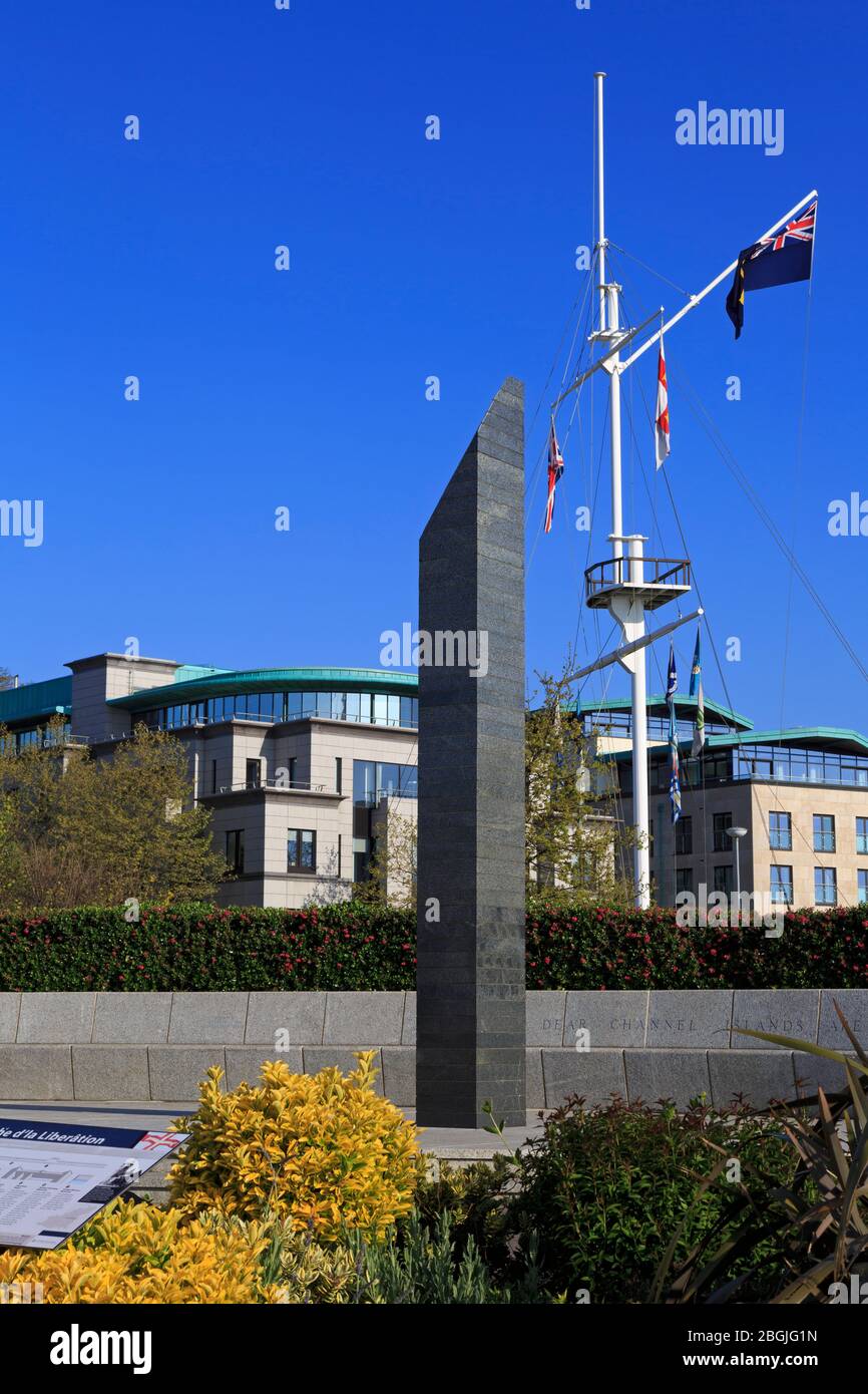 Liberation Monument, North Esplanade, St. Peter Port, Guernsey, Channel ...
