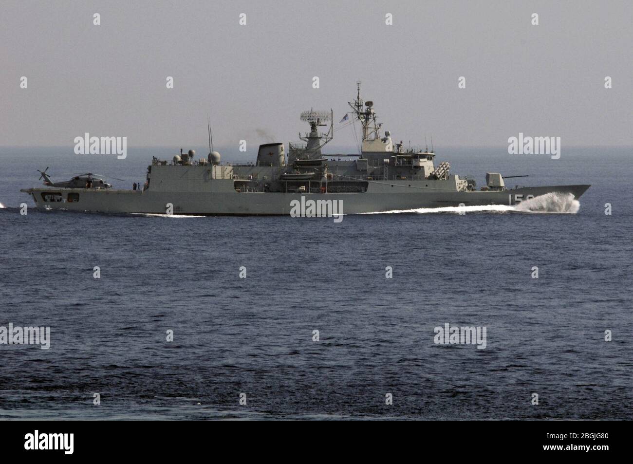 HMAS Toowoomba FFH-156 Gulf of Oman Nov 2009 Stock Photo - Alamy
