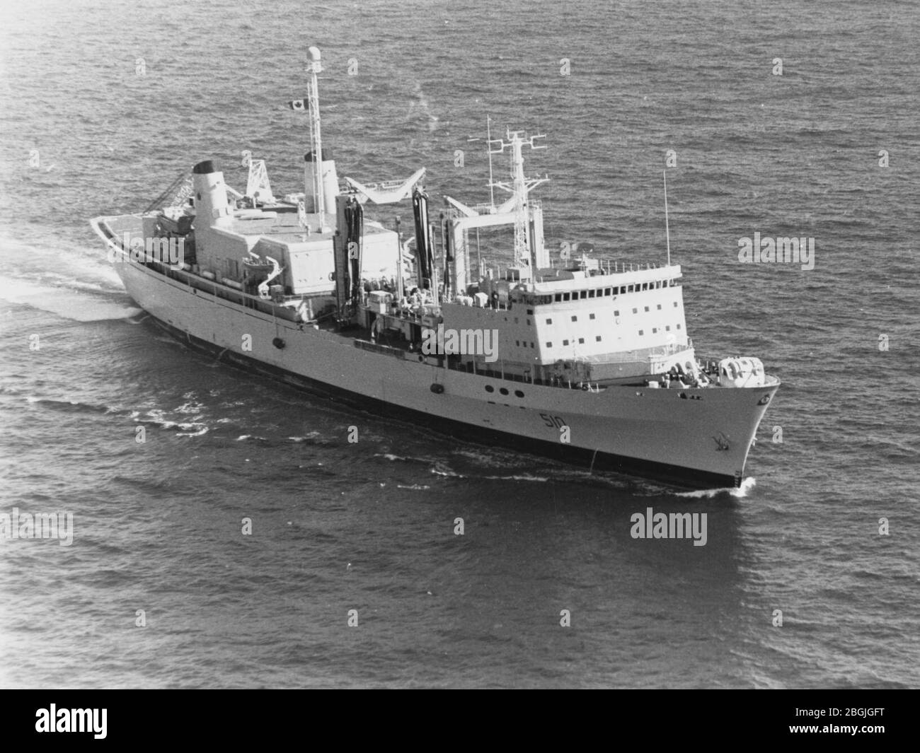 HMCS Preserver (AOR 510) operating in the Atlantic in February 1978 ...