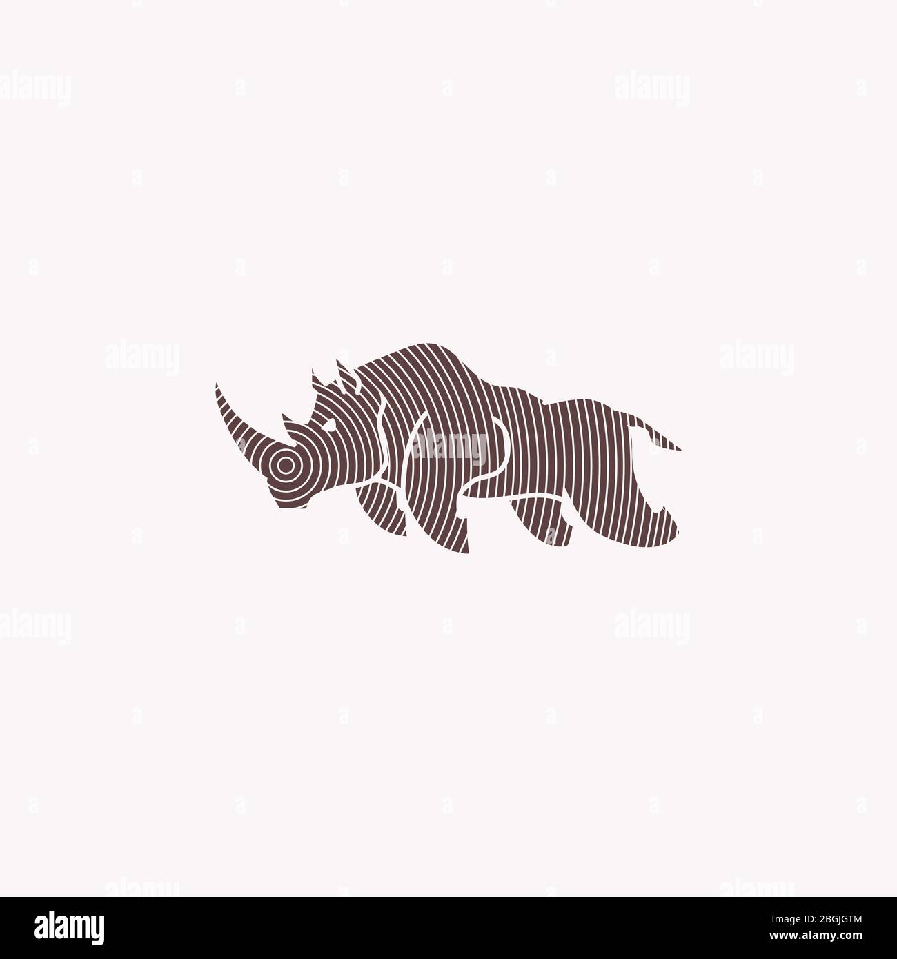 Animal Rhino logo design template Stock Vector Image & Art - Alamy