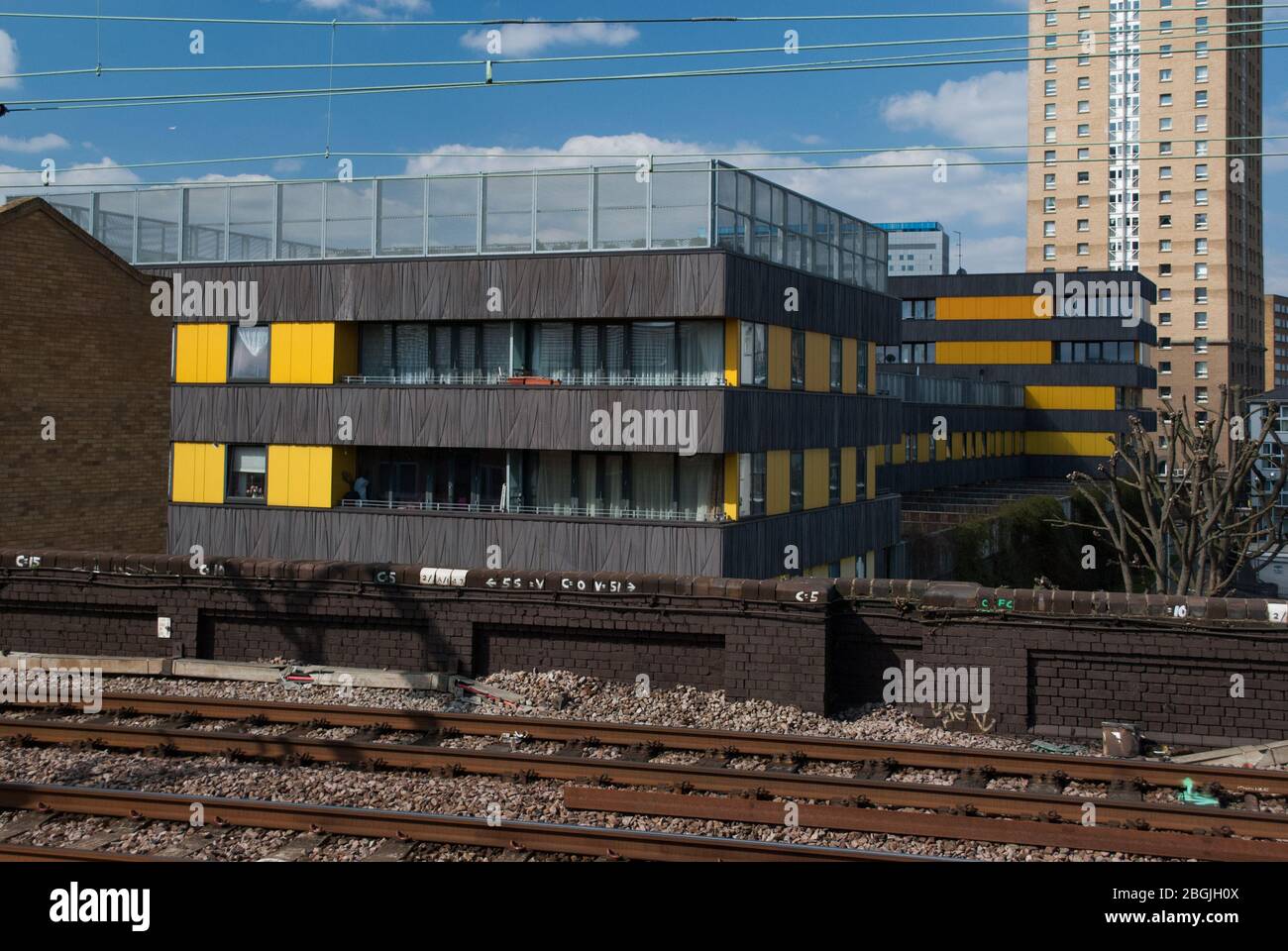 Yellow Black Affordable Housing Tarling Estate, Tarling Street, London ...