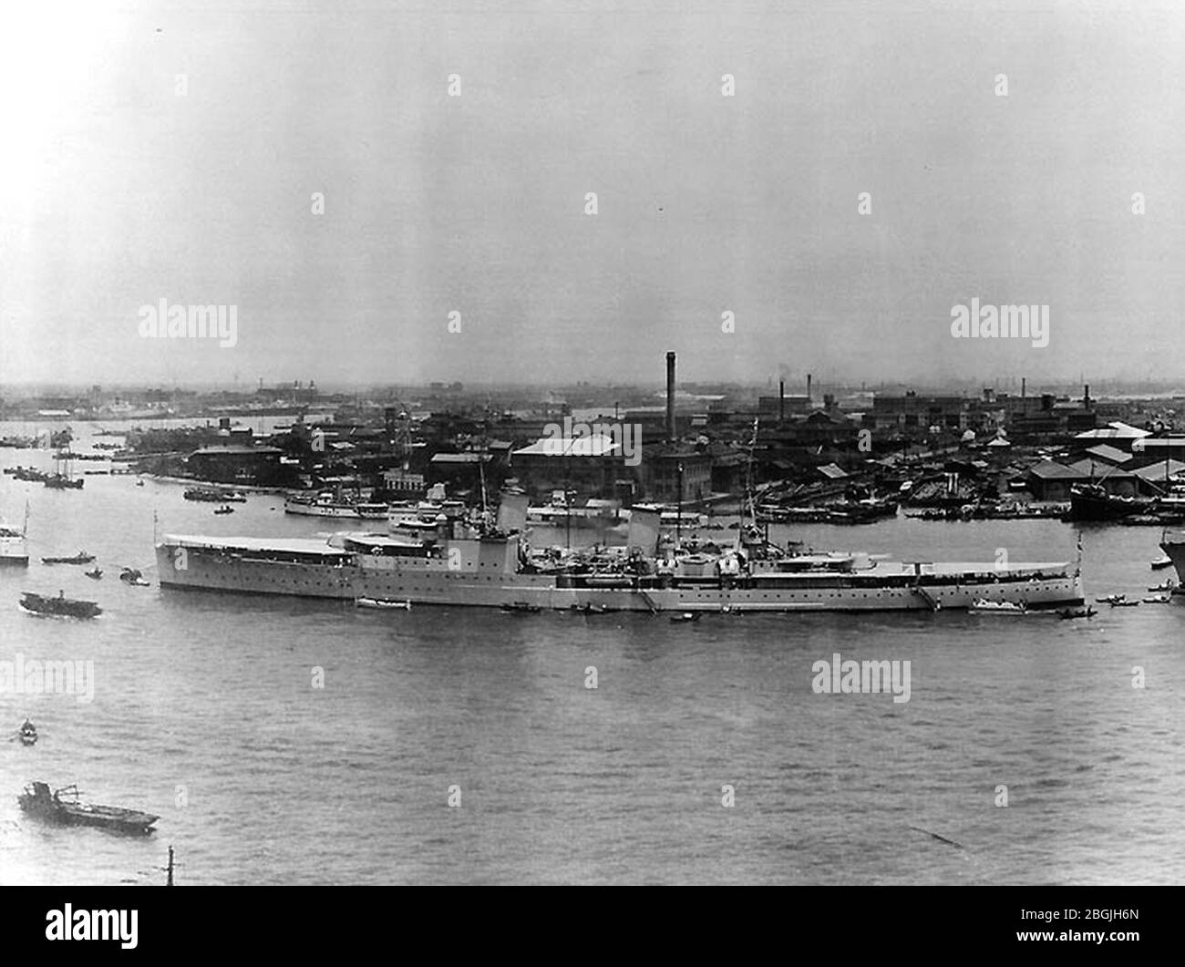 HMS Birmingham (C19) at Shanghai in 1939 Stock Photo - Alamy