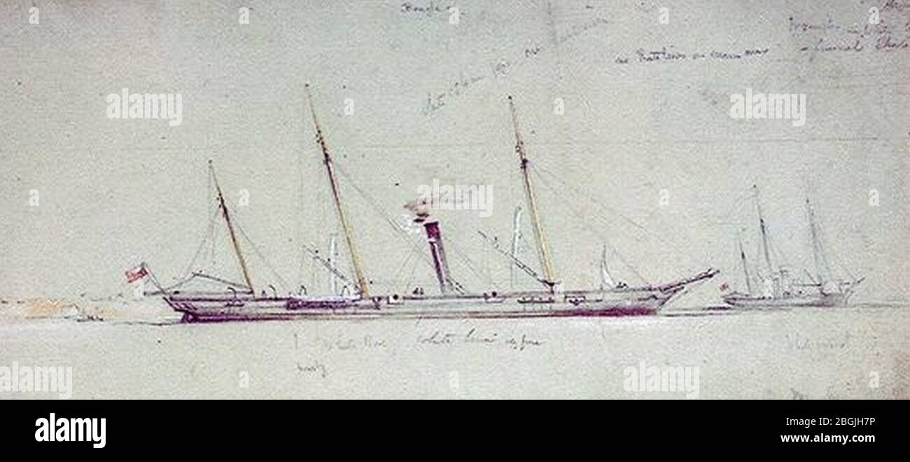 HMS Beagle (1854 Stock Photo - Alamy