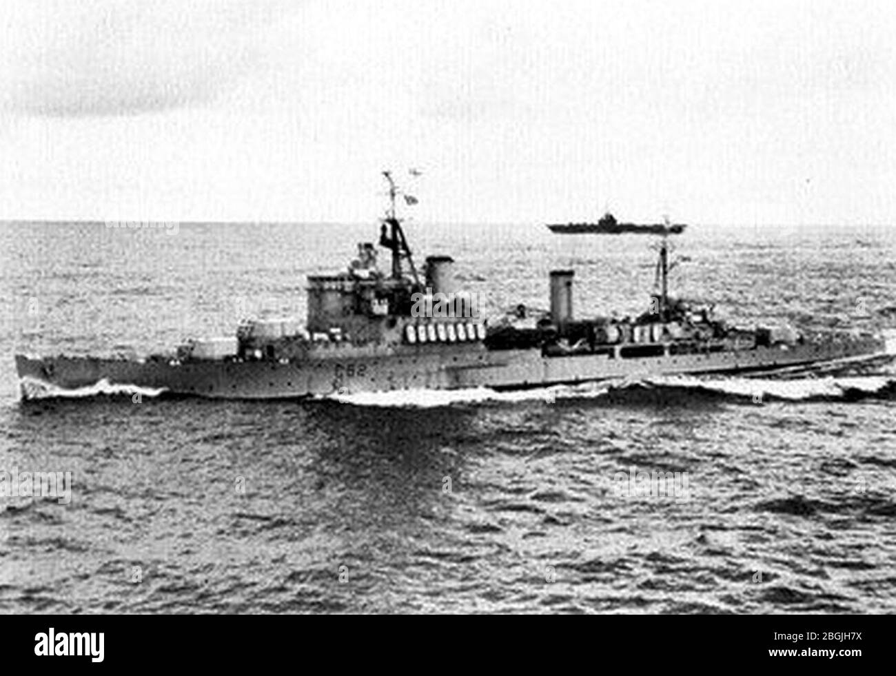 HMS Bermuda (C52) underway in the North Atlantic 1961 Stock Photo - Alamy