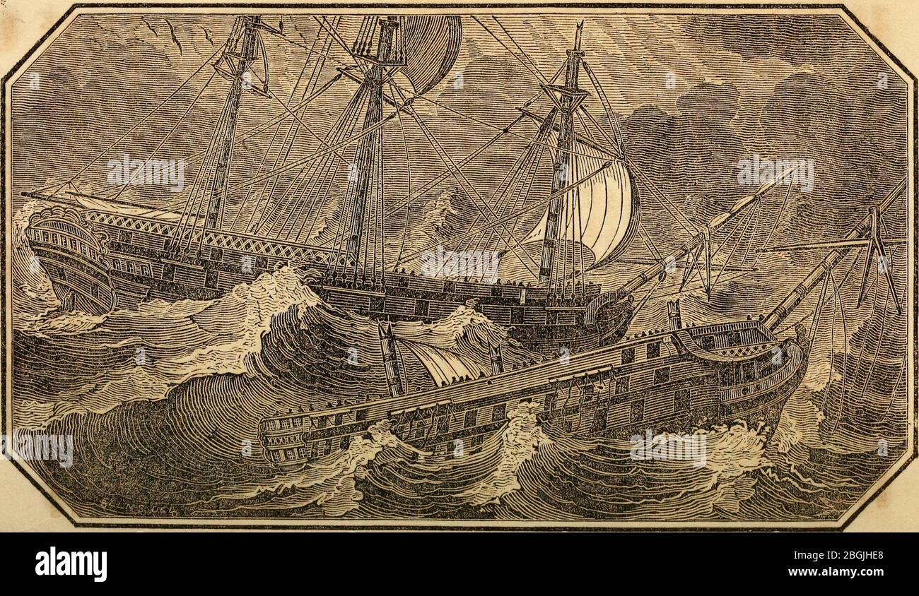 HMS Centaur and HMS St George Stock Photo - Alamy