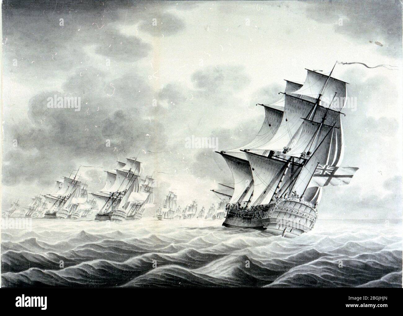 HMS Defiance (1744 Stock Photo - Alamy