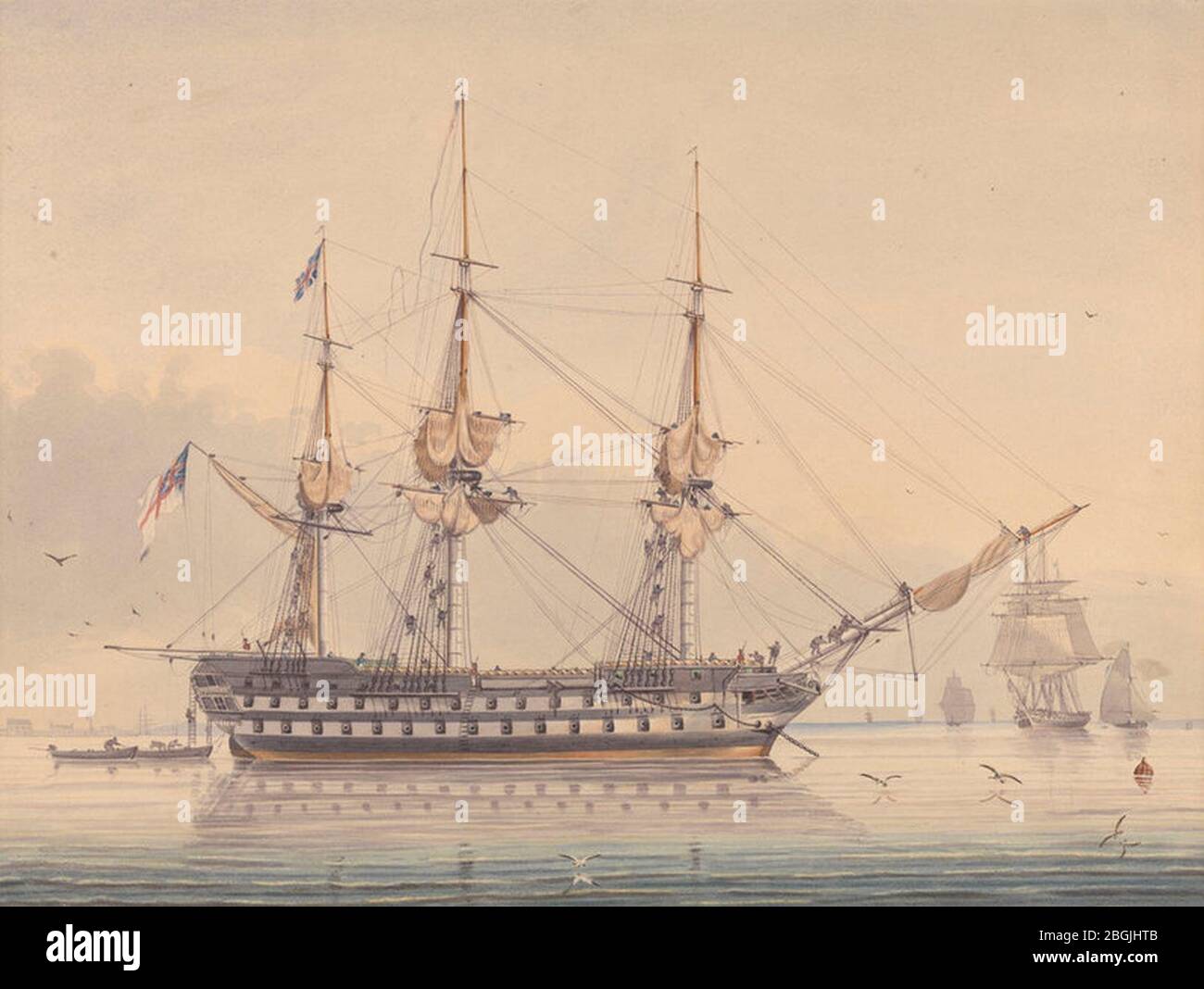 HMS Donegal (1798 Stock Photo - Alamy