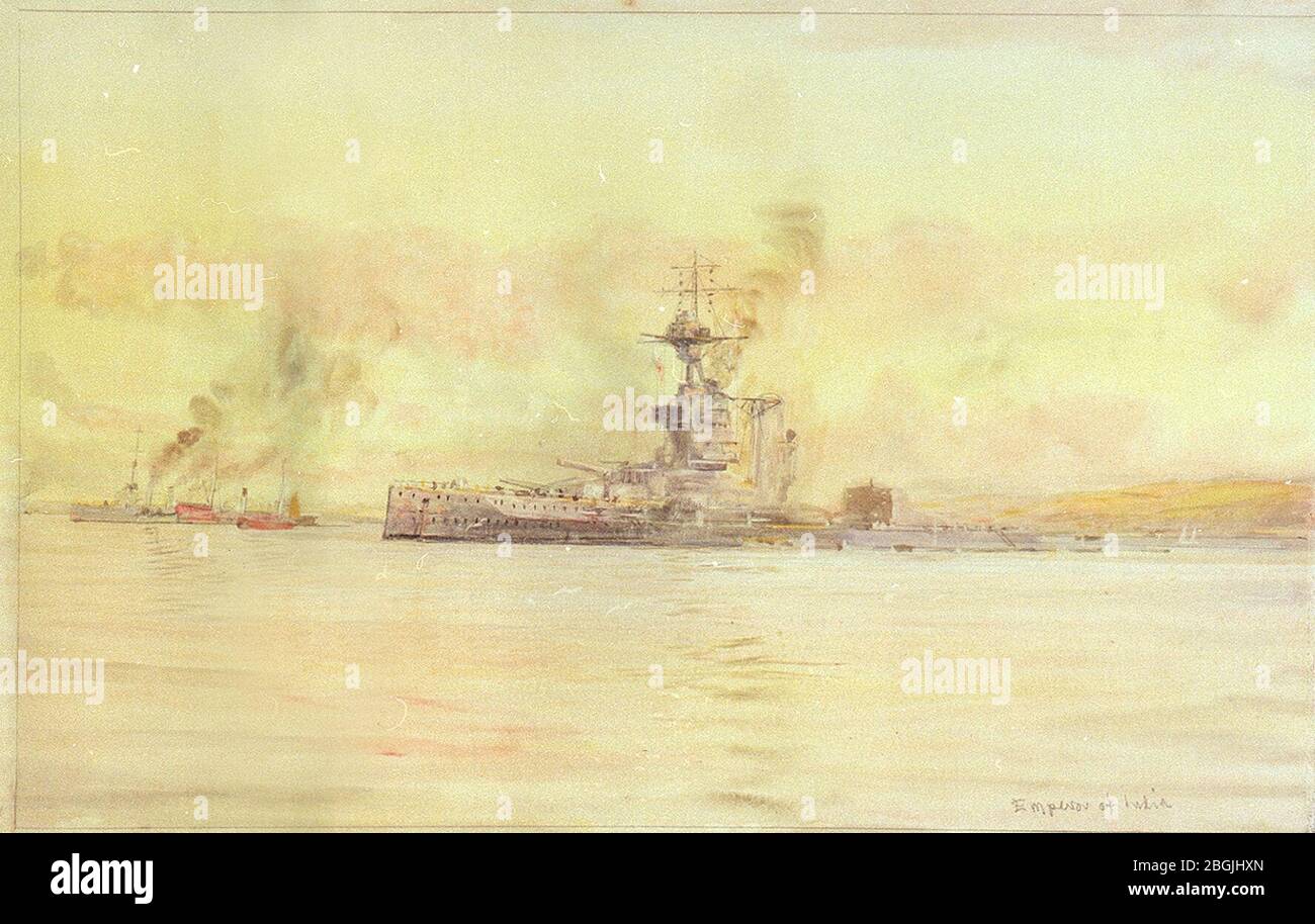 HMS 'Emperor of India' Stock Photo - Alamy