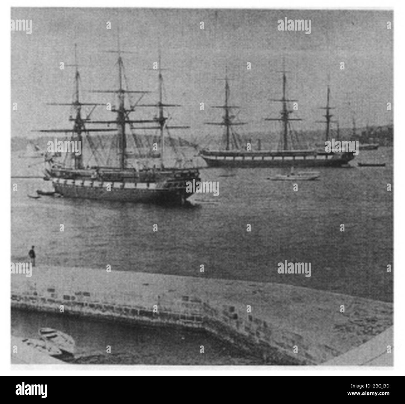 HMS Galatea (black and white Stock Photo - Alamy