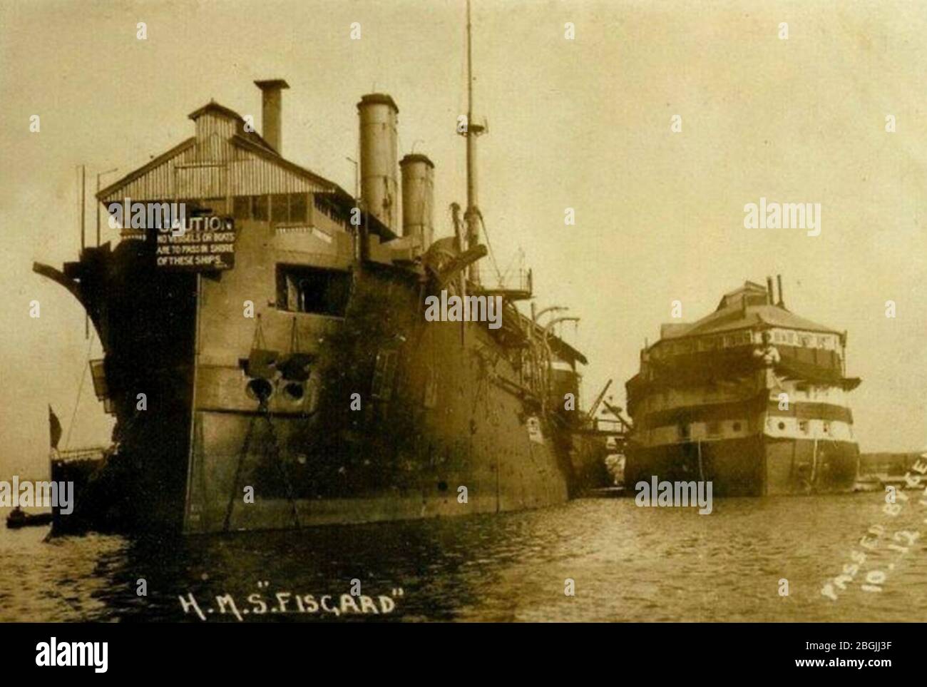 HMS Fisgard IV alongside Fisgard III at Hardway Stock Photo - Alamy