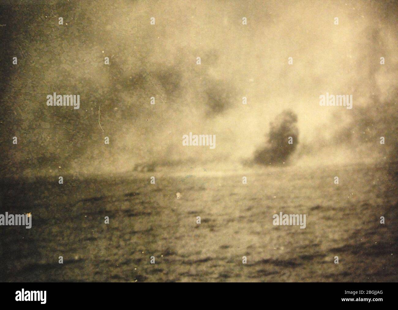 HMS Indefatigable being blown up by shells from SMS Von der Tann, May ...