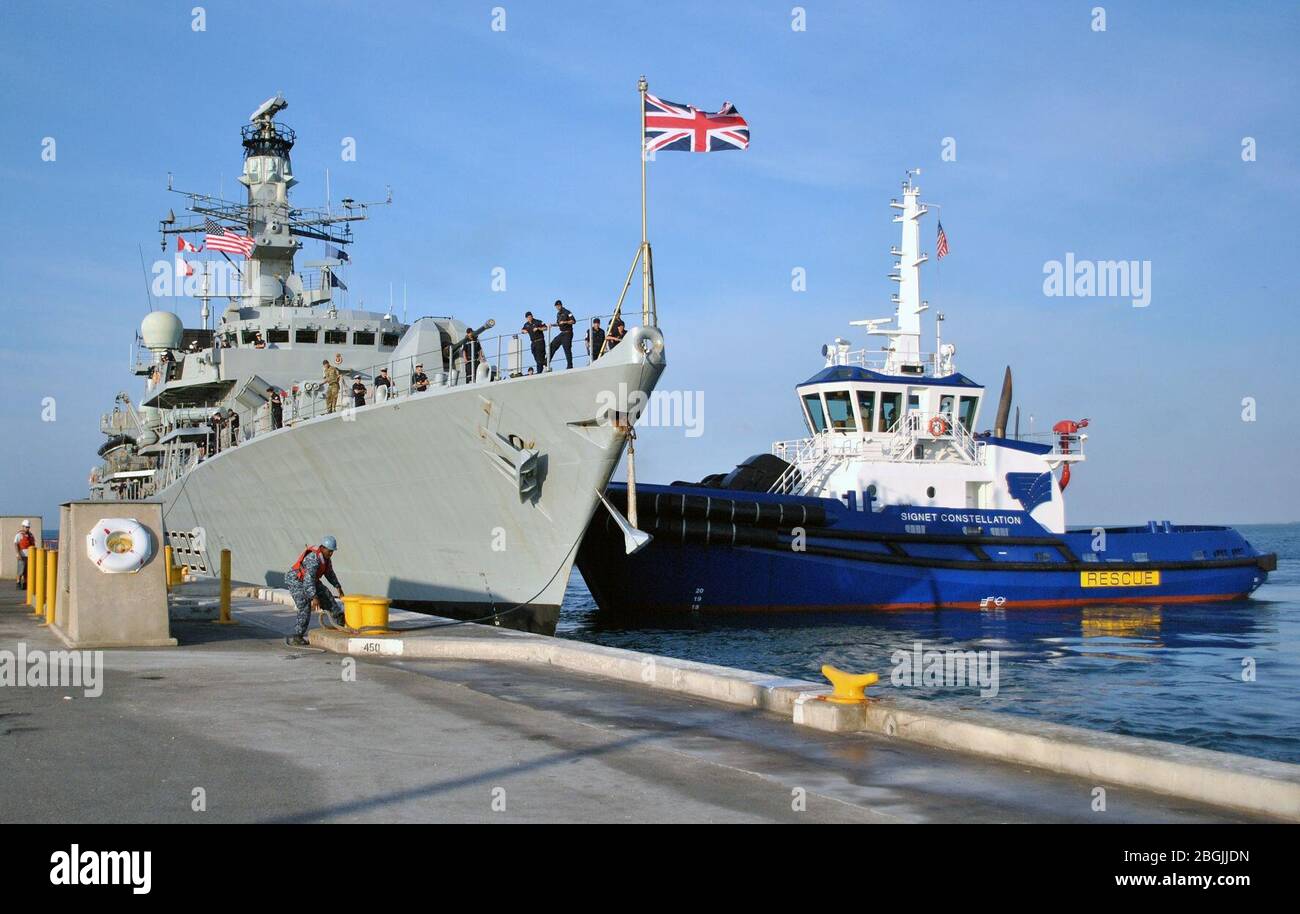 HMS Lancaster arrives at Key West 150420 Stock Photo - Alamy