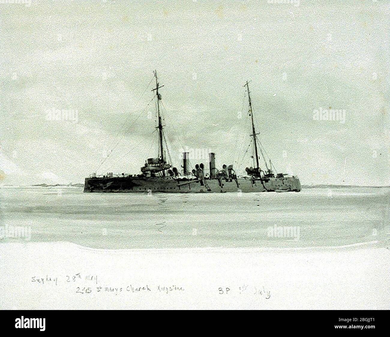 HMS 'Pegasus', 3rd-class protected cruiser, at Zanzibar, 19 September ...