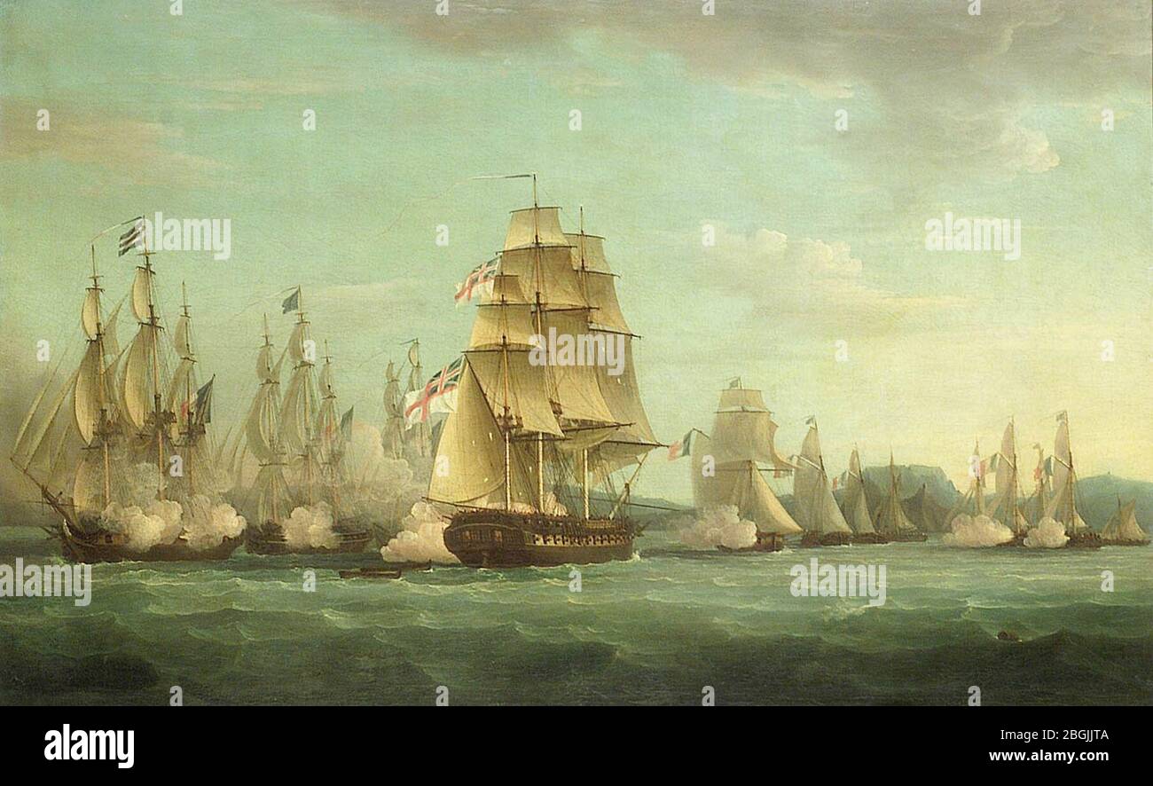 HMS 'Spartan' and French Frigates- Beginning of the Action, Third of ...