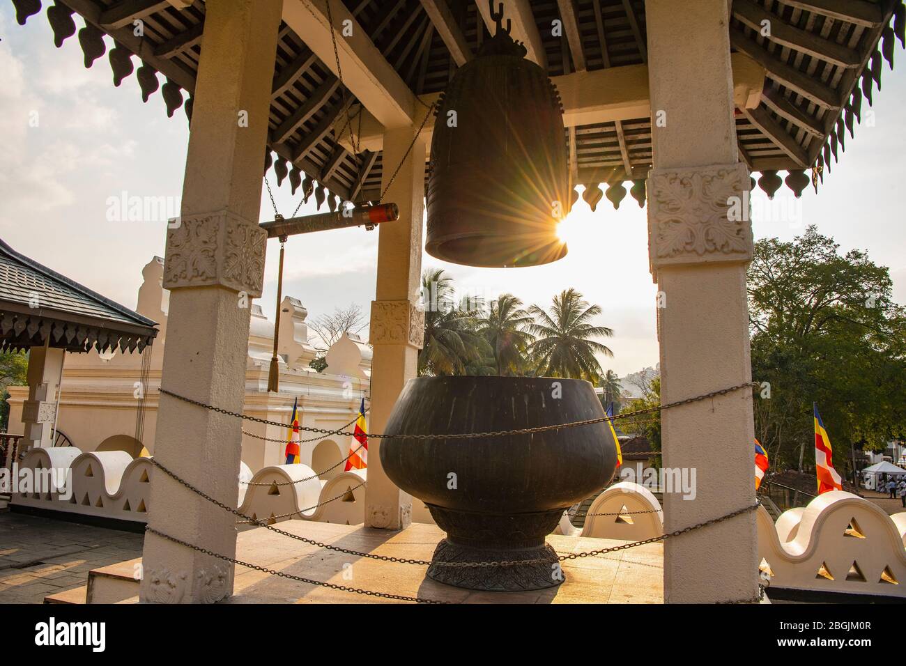 bell at the shrine of the holy tooth relic in Kandy / Sri Lanka Stock ...
