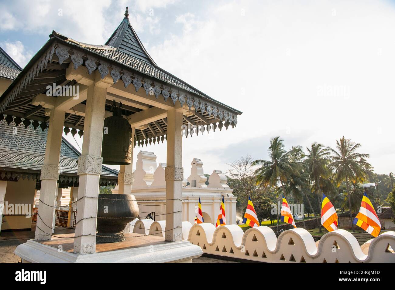 bell at the shrine of the holy tooth relic in Kandy / Sri Lanka Stock ...