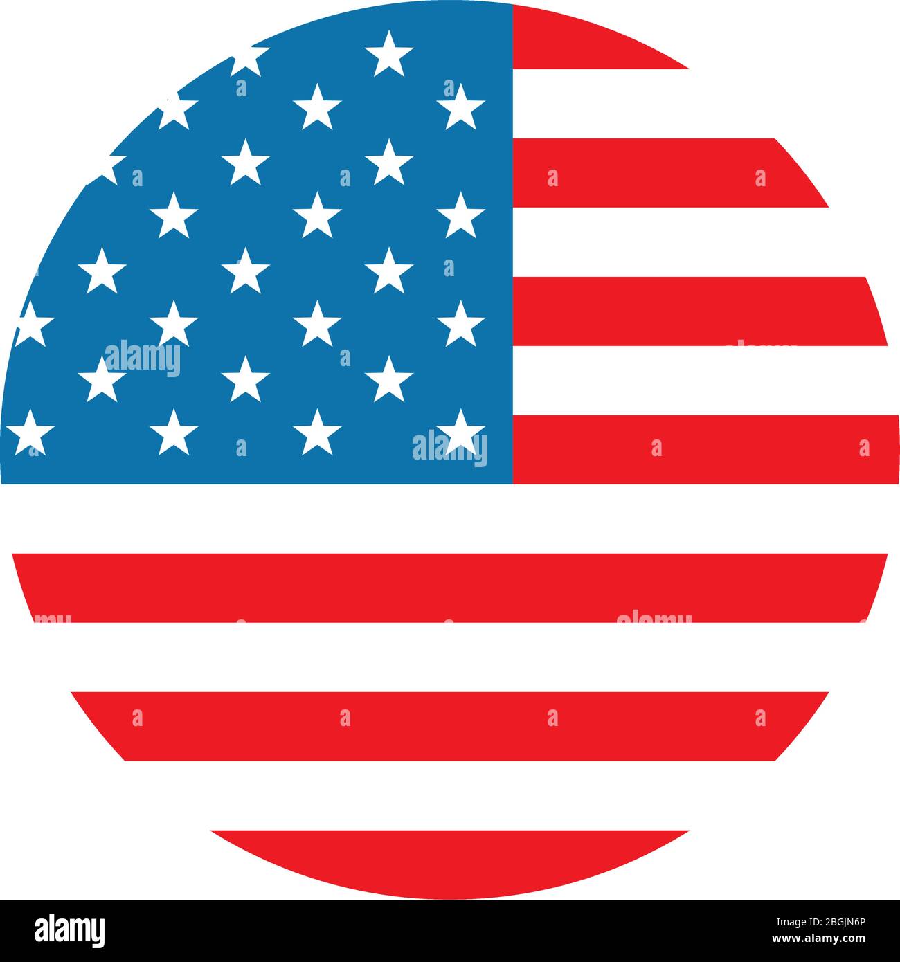Isolated usa flag circle flat style icon vector design Stock Vector ...