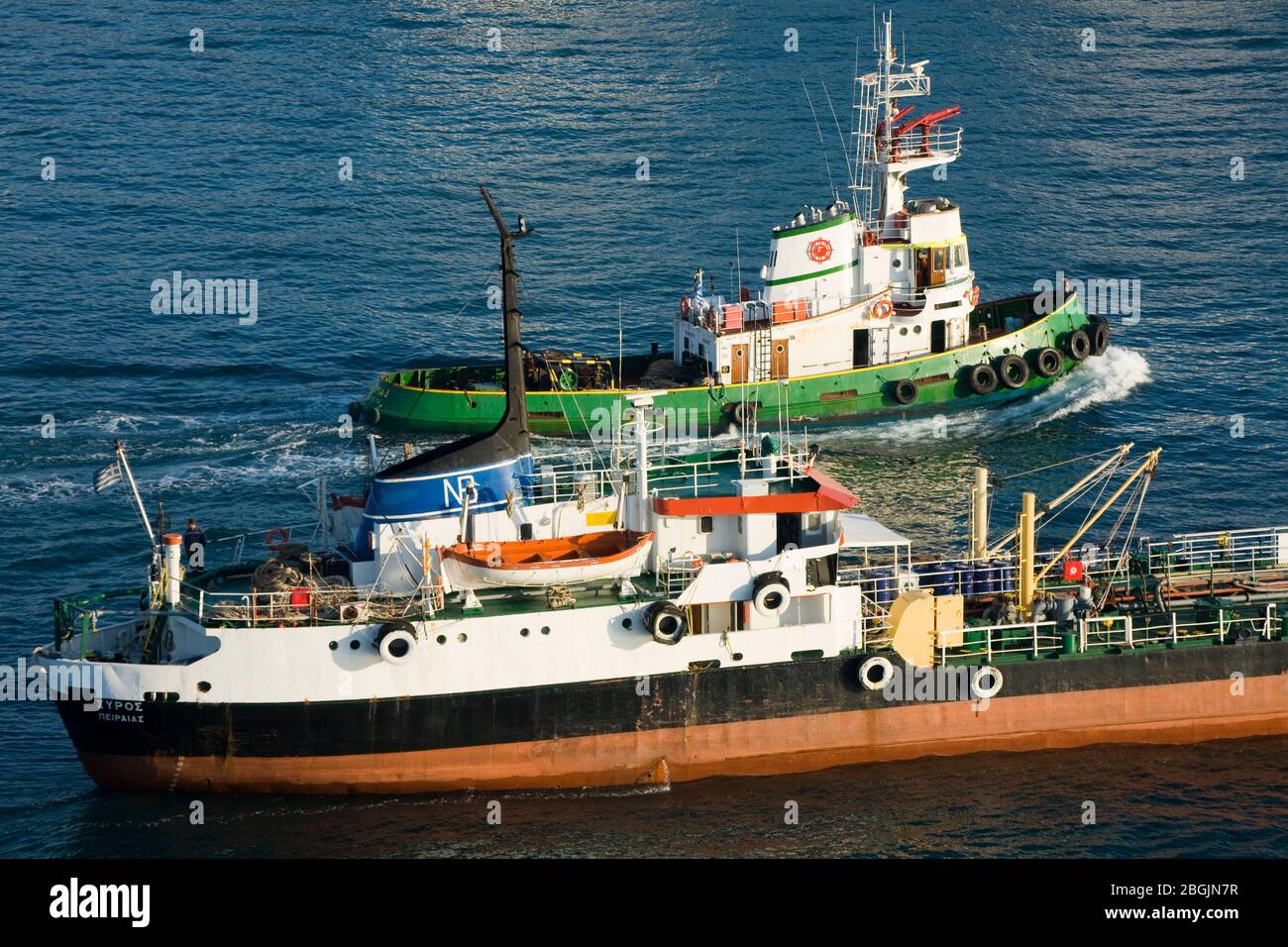 Oil Tanker in Port of Piraeus, Athens, Greece, Europe Stock Photo - Alamy
