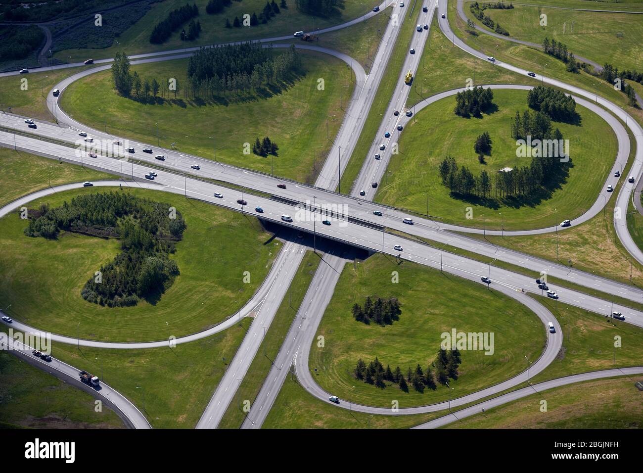 traffic junction in Reykjavik / Iceland Stock Photo - Alamy