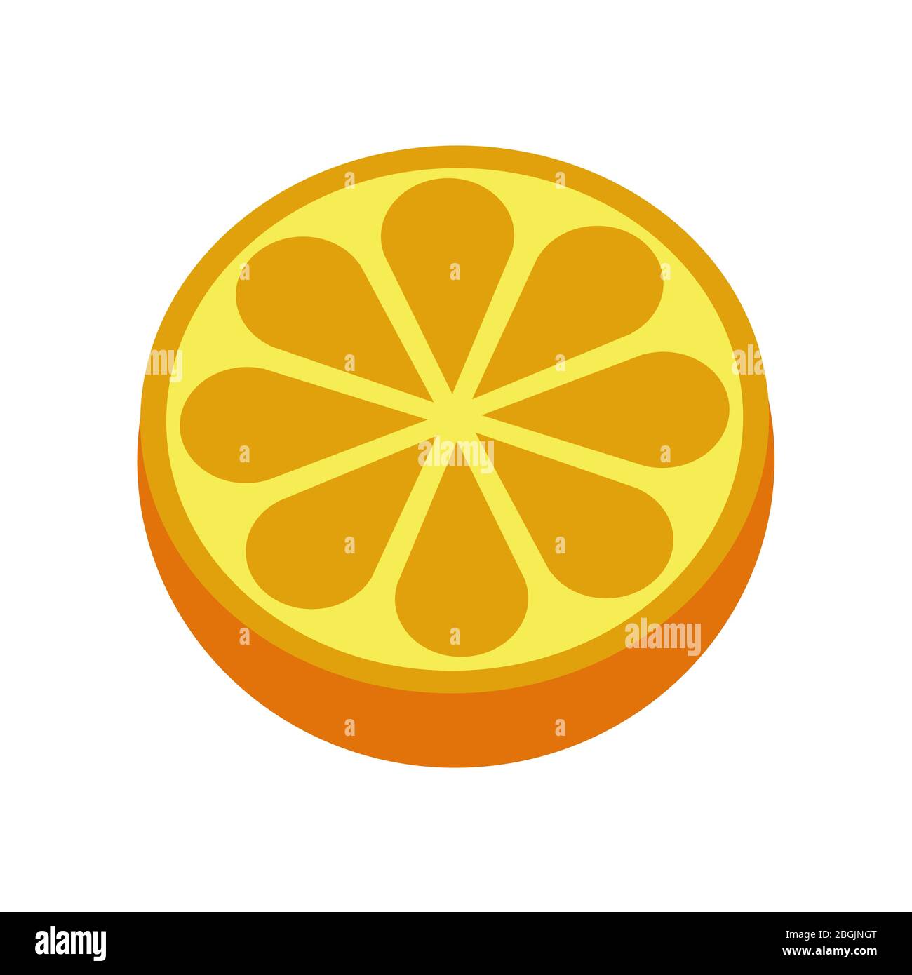 Orange citrus fruit icon bright art vector Stock Vector Image & Art - Alamy