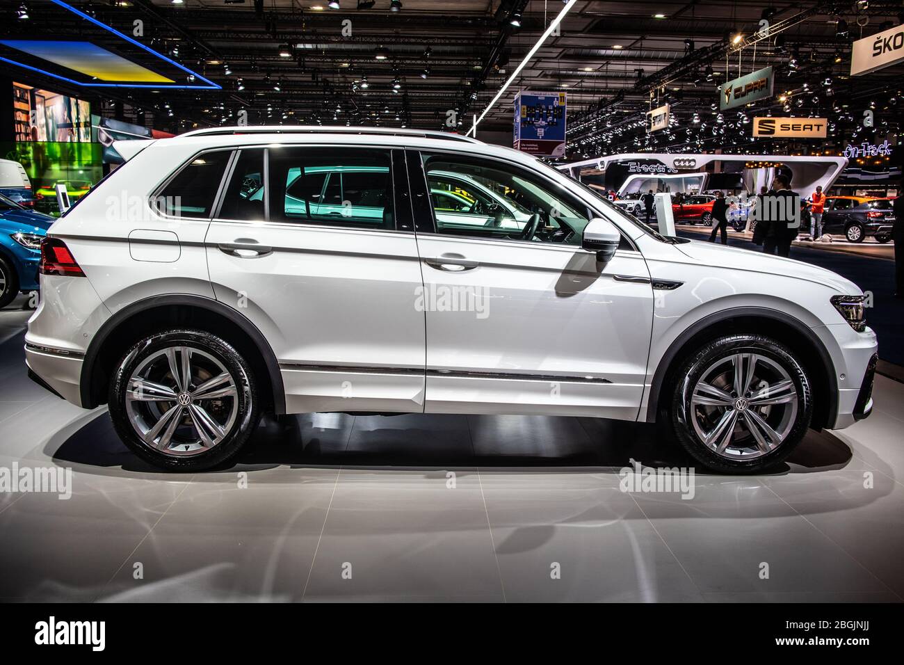 Brussels, Belgium, Jan 2020 Volkswagen VW Tiguan, Brussels Motor Show ...