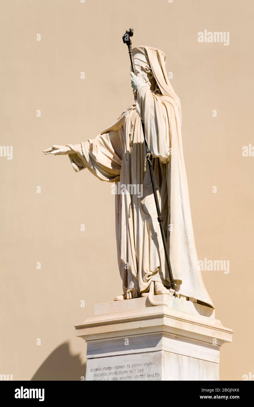 Statue outside the Athens University, Greece, Europe Stock Photo - Alamy