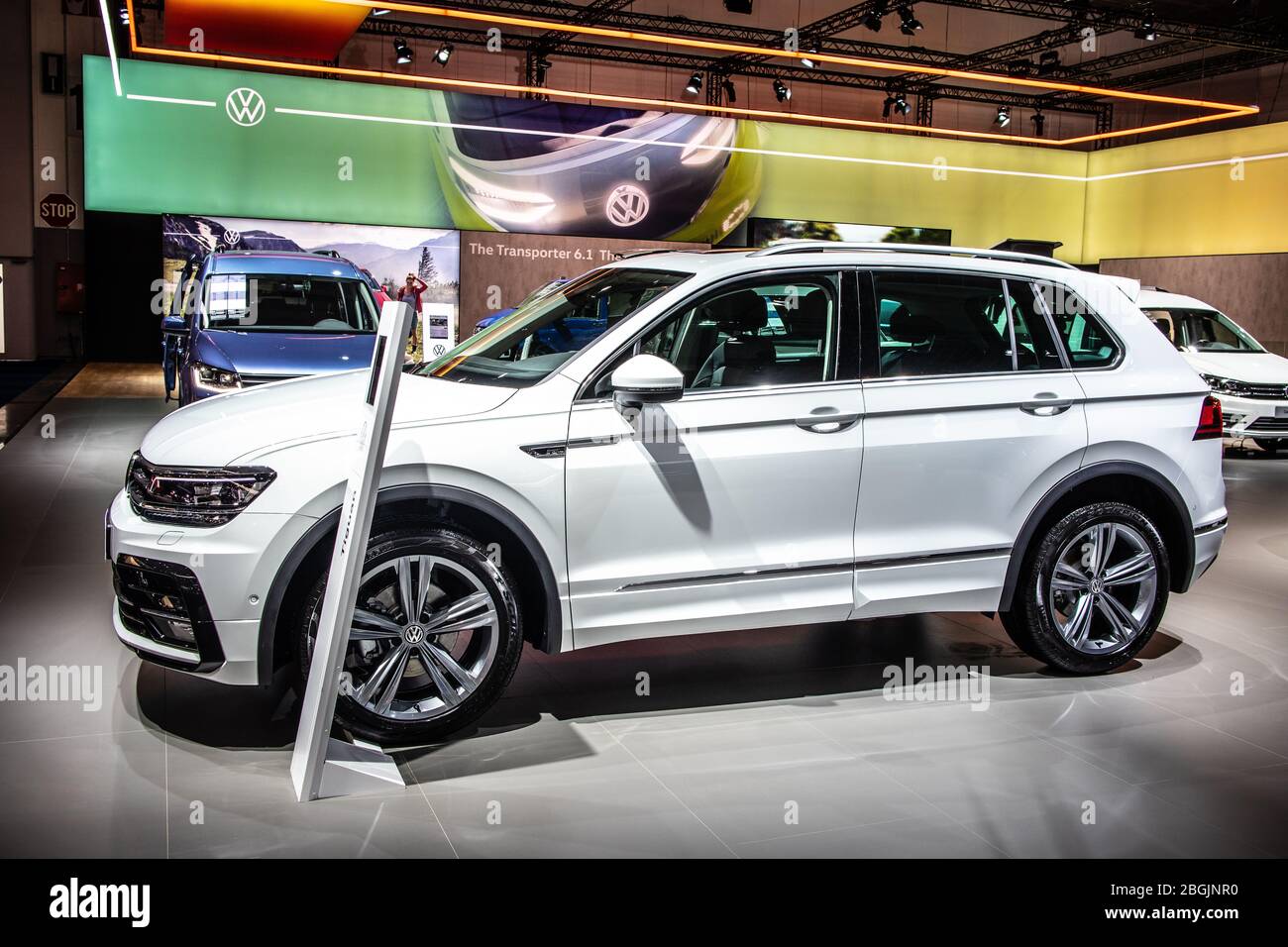 Brussels, Belgium, Jan 2020 Volkswagen VW Tiguan, Brussels Motor Show ...