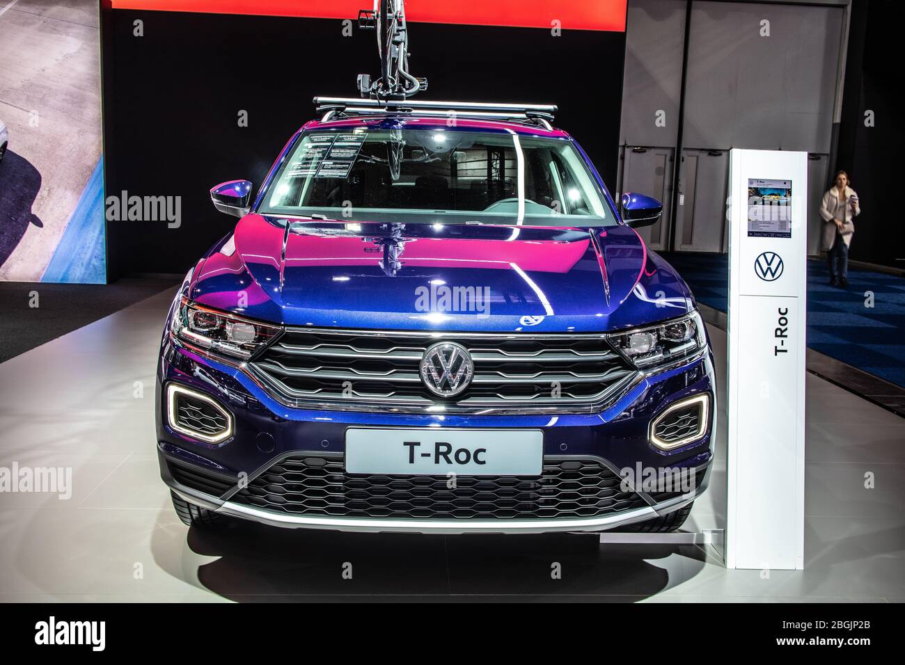 Brussels, Belgium, Jan 2020 Volkswagen VW T-Roc, Brussels Motor Show ...