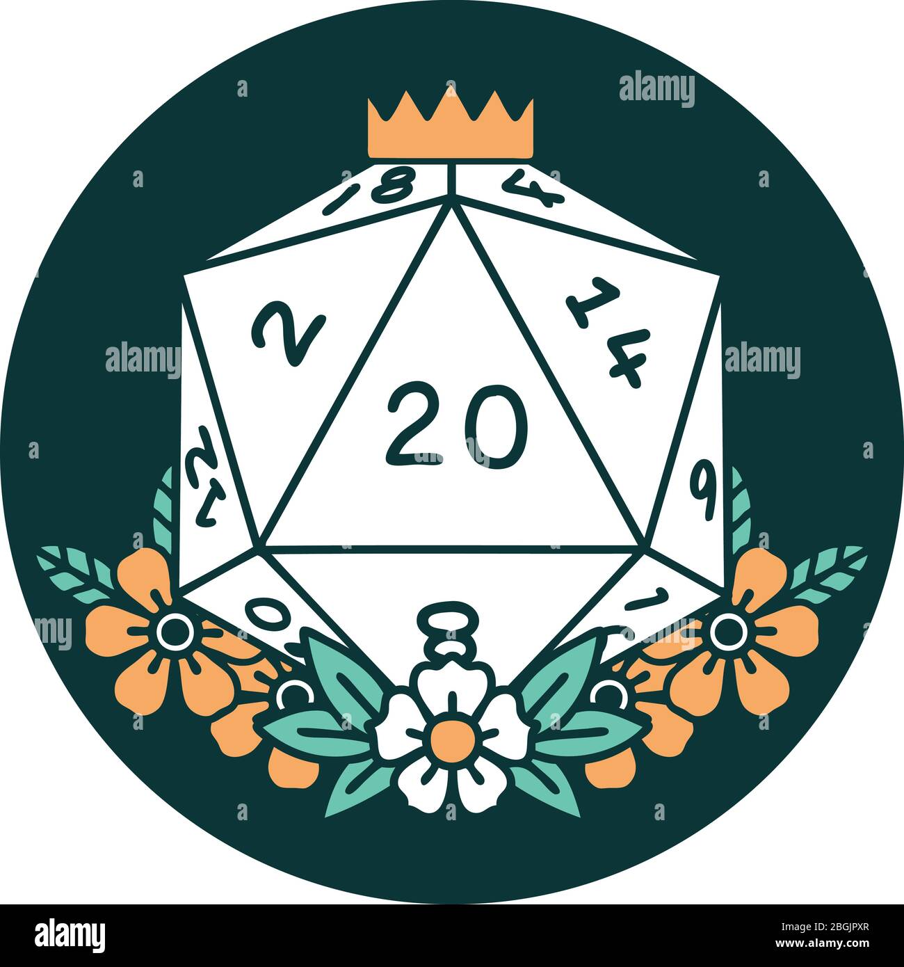 D20 tattoo Stock Vector Images - Alamy