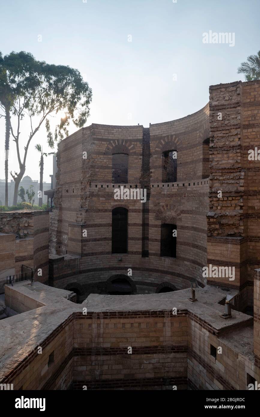 Former Roman Tower; Early morning image of the Monastery and Church of ...